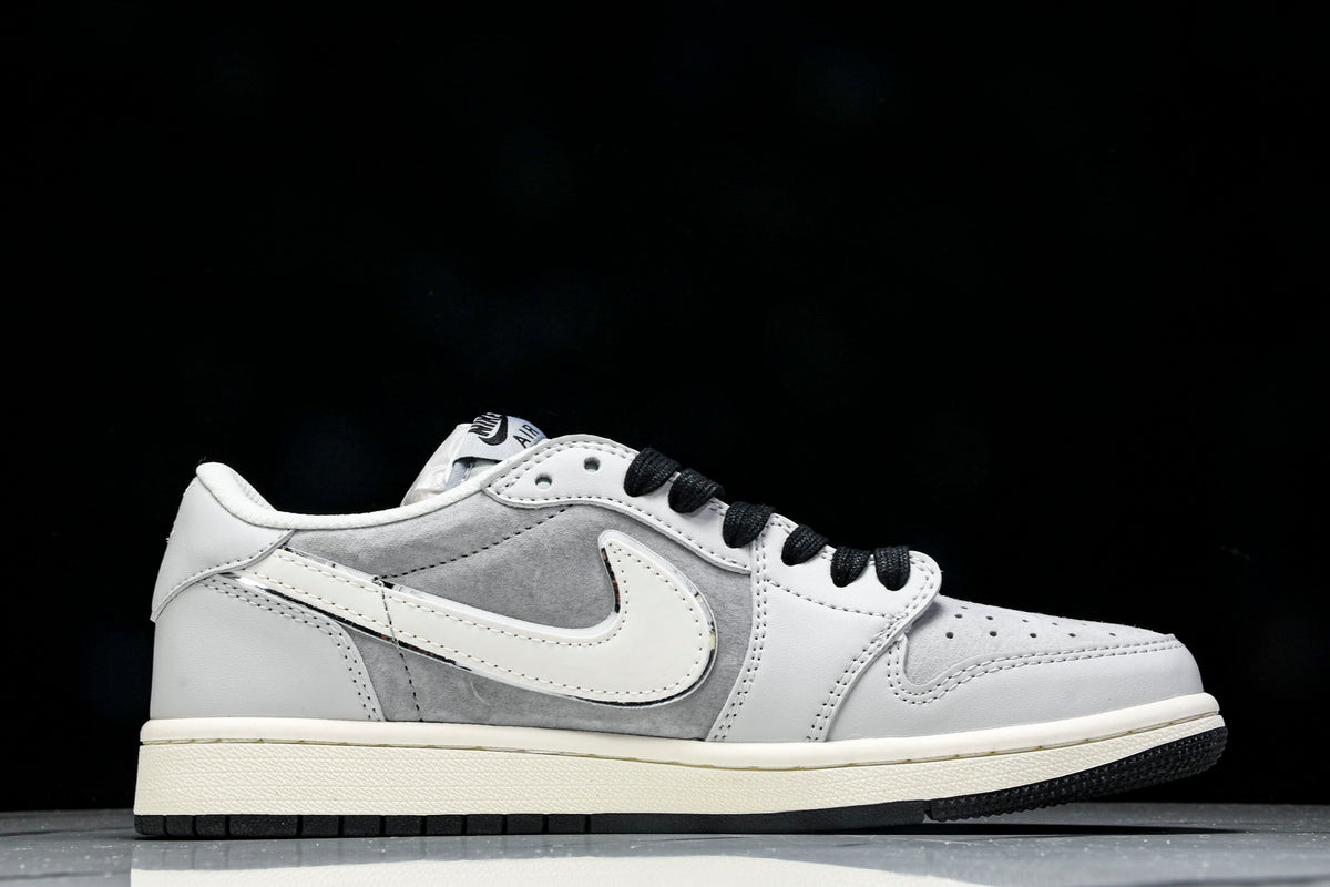 Travis Scott AJ1 Low x Stussy 'Silver Grey' (Custom) – Drip Locker Global